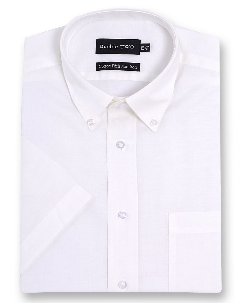 Men's Double TWO Short Sleeve Oxford Shirt | Sugdens | Corporate ...